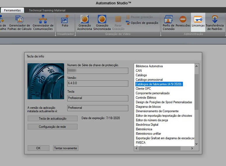 Catálogo dos Fabricantes | Automation Studio™